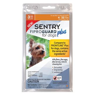 Sentry Fiproguard Plus Flea and Tick Spot-On for Dogs Ite...